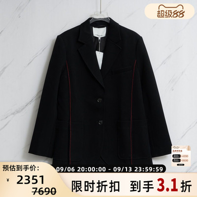 3．1Phillip Lim 日常通勤女士绗缝单排口休闲西服上衣银泰301596