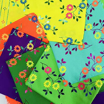 新款苗族头巾 文山白苗烫金印花七彩头帕 民族针织围巾 约80*80cm