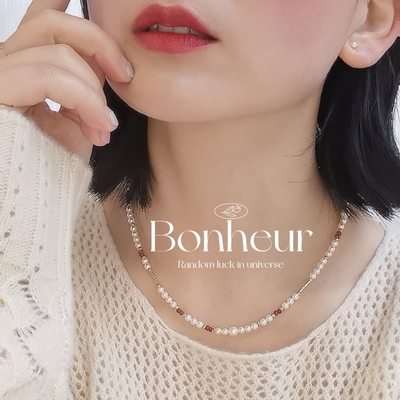 Bonheur极光之吻系列天然珍红宝石项链轻奢小众配饰2025年新款