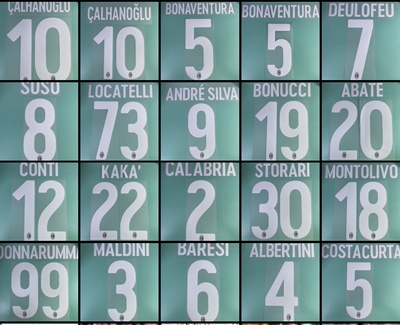 2017-18 年度 AC米蘭 主場 原裝印字 KAKA MALDINI Stilscreen