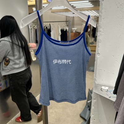 休闲细条纹百搭打底吊带背心