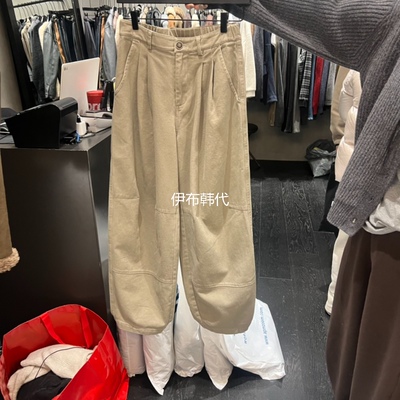 纯色休闲做旧白搭直筒裤长裤