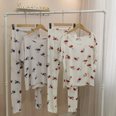 女莫代尔棉睡衣家居服套装