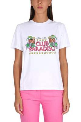 简约印花精梳纯棉女小衫