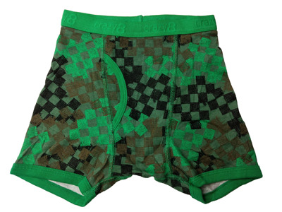 男童绿色全棉平脚内裤