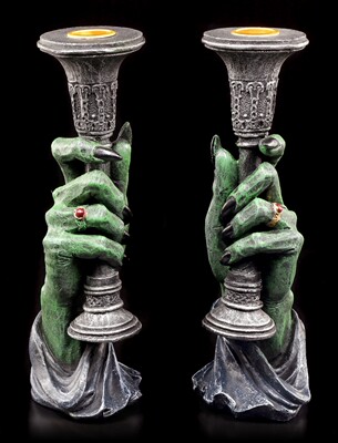 哥特暗黑吸血鬼手树脂烛台