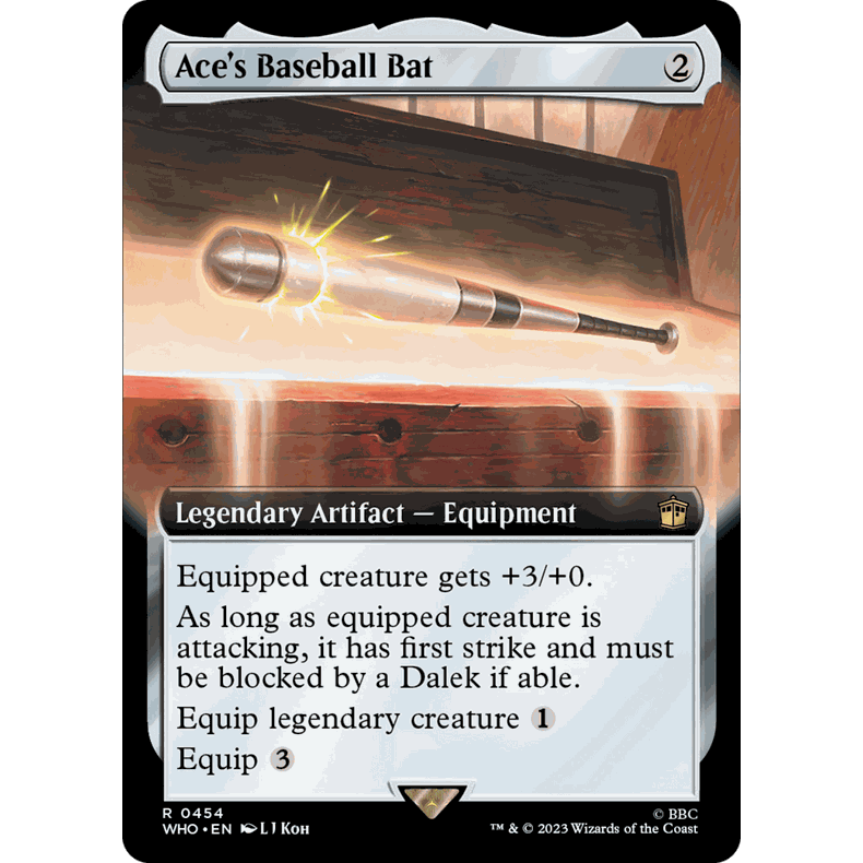 WHO 454/1045 艾斯的棒球棍 Ace's Basebal 万智牌 R 扩画 潮涌闪