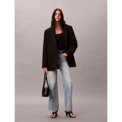 韩国代购2026春夏CKJ女亚洲版中蓝宽腿牛仔裤纯棉舒适四季47F461G