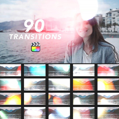 FCPX插件-90种真实镜头漏光光效转场过渡动画Leaks Transitions