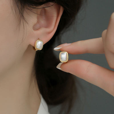 巴黎设计师时尚方块耳环2026新款