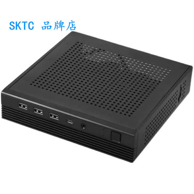SKTC TX06迷你小机箱thin itx机箱静音工控掌上电脑mini半高 背挂