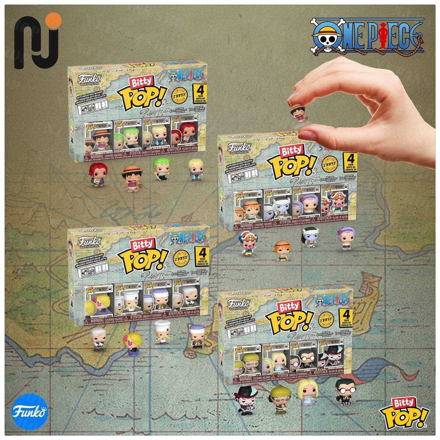 Funko Bitty Pop! One Piece/海贼王 航海王手办套装萌粒潮玩盲盒