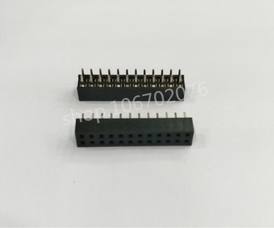 双排排母2.0 2X12P=24P 2*12 排针母座 插座 间距2.0mm 全新镀金