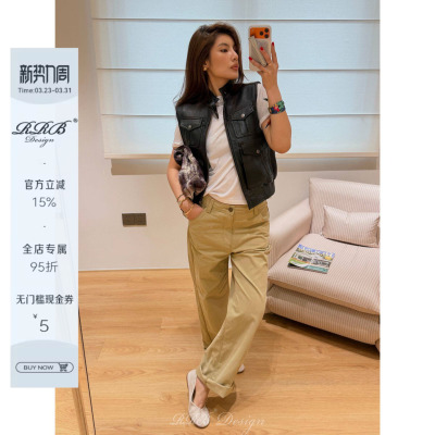 RRB Design 宽松显瘦简约纯色舒适随性直筒裤百搭休闲裤