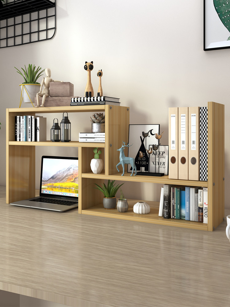 桌面书架简易桌上小书架儿童学生用多层书柜可伸缩收纳置物架飘窗_虎窝淘