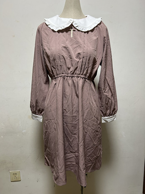 日单majoretty女士甜美可爱萝莉风娃娃领长袖连衣裙