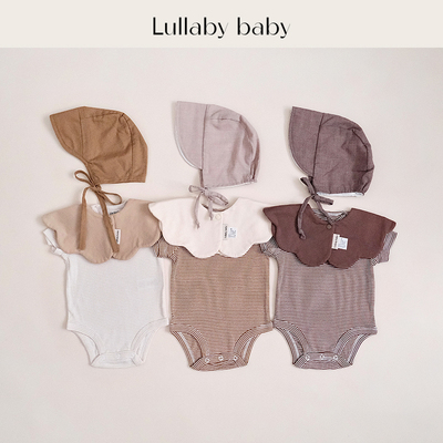 lullabybaby婴儿包屁衣短袖爬服