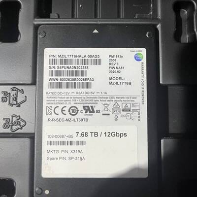 可维修X319A Netapp 108-00687 7.68TB议价