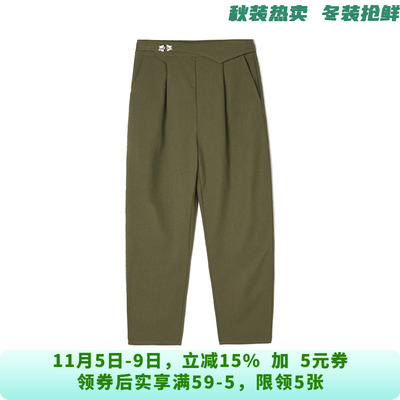 高腰通勤风长裤修身型