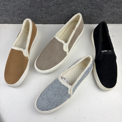美国keds女士牛皮休闲板鞋 棉内里 棉鞋大码鞋 略微偏窄
