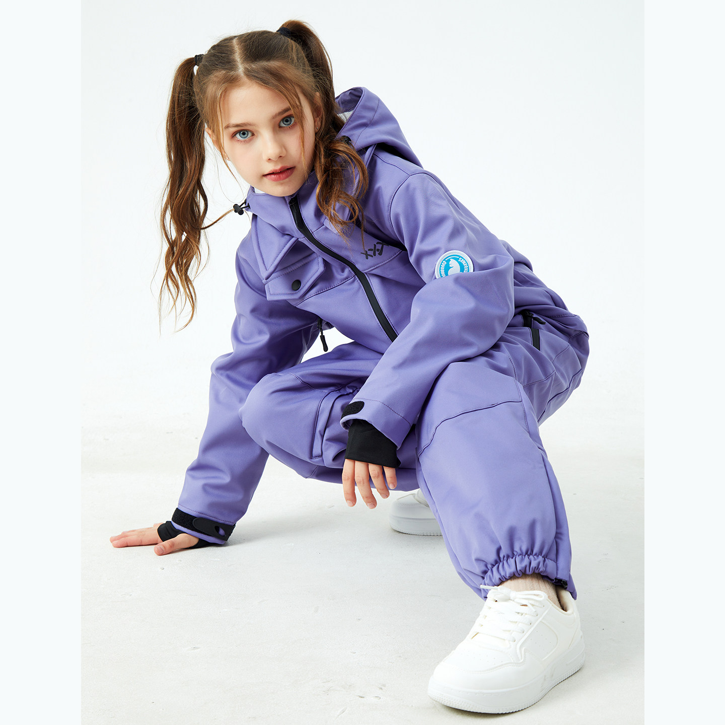 XXXsnow儿童滑雪服单板套装男童加绒连体雪服女童防水滑雪衣裤