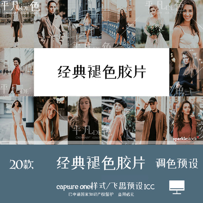 capture one样式 人像经典褪色电影胶片调色滤镜 C1飞思预设CO741