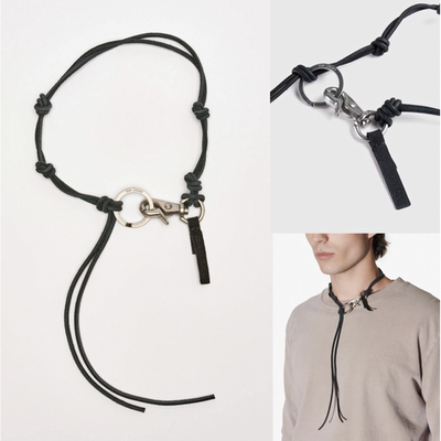 Ourlegacy牛皮绳钥匙环项圈裤链