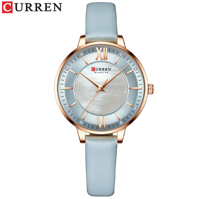 Curren/卡瑞恩9080女士手表 时尚女表 休闲皮带表 外贸手表腕表