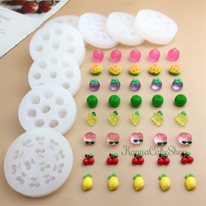迷你水果模具 水果软糖模具 DIY滴胶粘土水果模具 巧克力蛋糕模具
