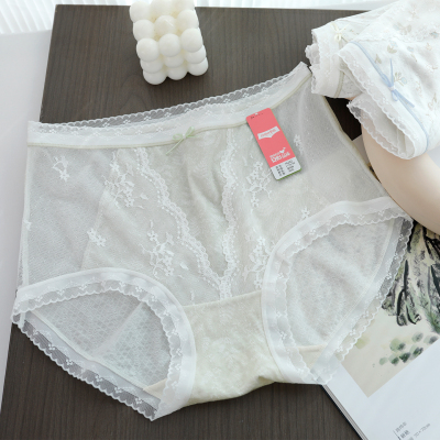 彩田女士内裤浅色系性感中高腰