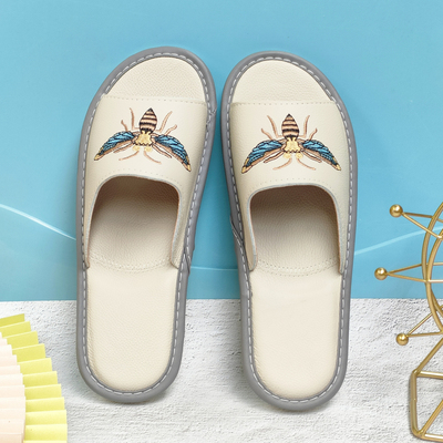 正品真牛皮不臭脚夏天情侣凉拖鞋