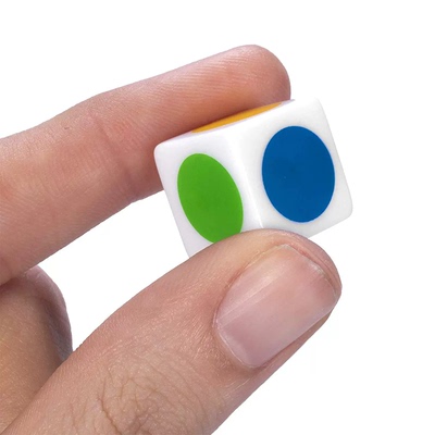 彩色骰子方直角儿童辩色娱乐游戏