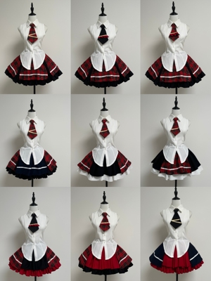 【甜蜜魔法】下裙单购定金链接 AKB0048袭名组红黑格黑白格打歌服