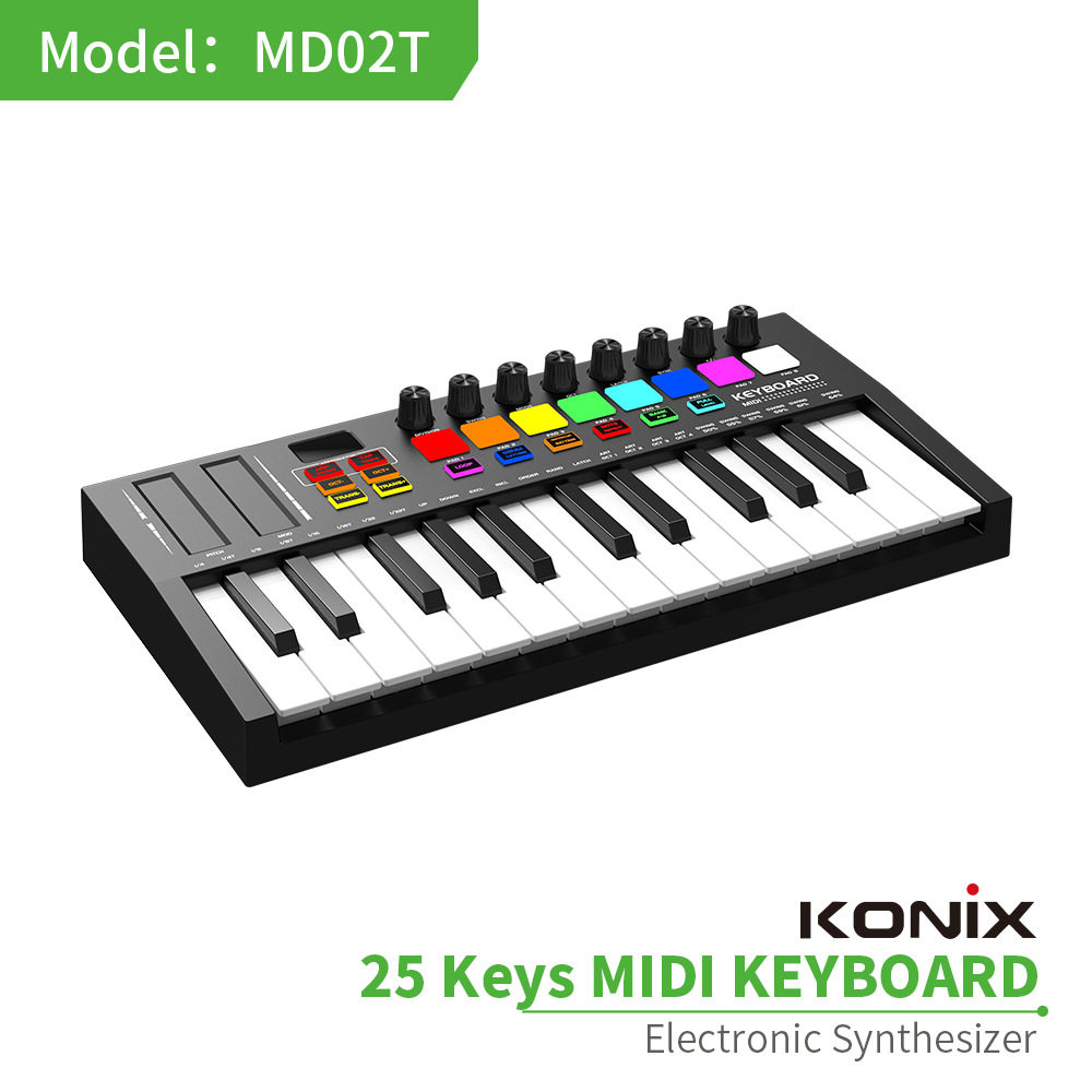 定制科汇兴25键MIDI键盘专业电音迷笛控制器智能便携编曲打击垫