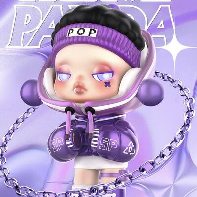 skullpanda熊猫泡泡玛特紫酷酷