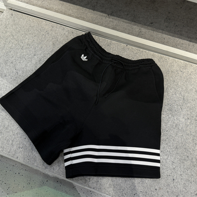 阿迪达斯三叶草短裤男夏新款三条纹运动休闲五分裤 IW0974 JF9148