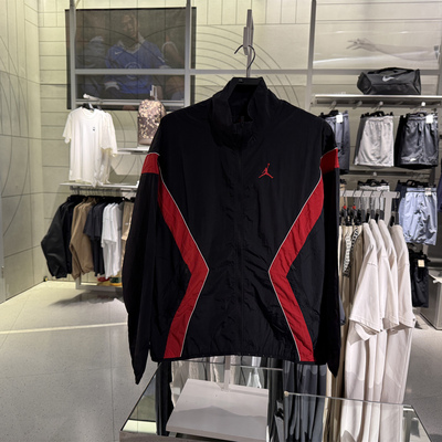 正品Jordan耐克男子夏新款刺绣拼接透气立领运动茄克外套 IH2825