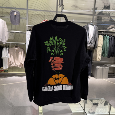 Nike/耐克男子26年春新款运动篮球印花透气长袖T恤IH4134-100-010