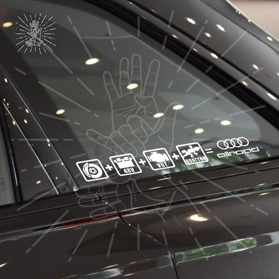 奥迪ALLROAD A4 A6旅行版Q5L QUATTRO V6T刹车创意贴纸