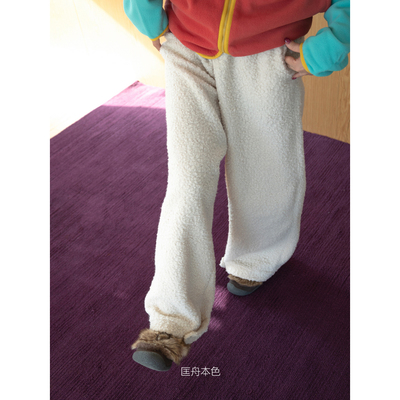 匡舟本色 韩国小众设计 鸡蛋家egg 复古户外加厚加绒松紧腰阔腿裤