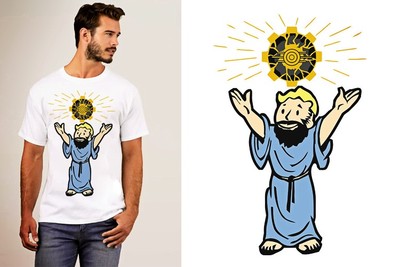 Fallout4vaultboy辐射4T-Shirt成人T恤班服上衣TEE圆领衣服10