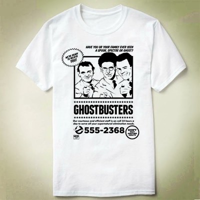 Ghostbusters捉鬼敢死队TeeShirt圆领新款DIY班服上衣T恤美1