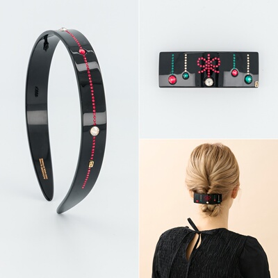 新品法国巴黎亚历山大alexandredeparis发夹圣诞系列彩灯发饰发箍