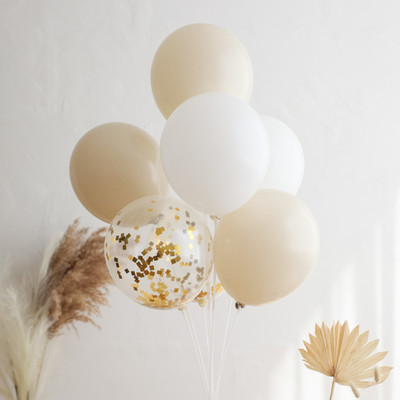 【桌飘】沙滩白色圆形乳胶气球支架橱窗展示架进口加厚生日百天装