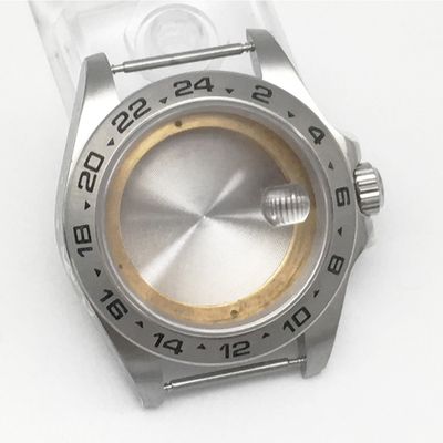 42mm316精钢表壳蓝宝石玻璃适用 8215机芯数字圈银色
