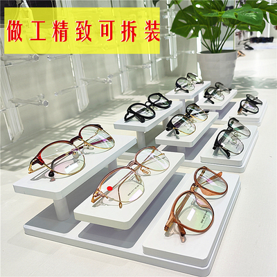 镜道木阶梯展示架做工精致可拆装