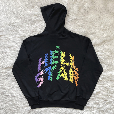 HELL STUDIOS 五彩星星字母美潮街头男女装连帽卫衣帽衫嘻哈