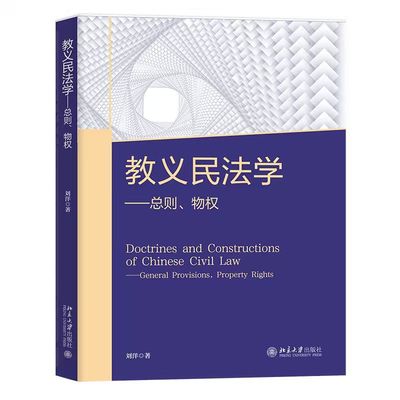 正版2025新书 教义民法学 总则、物权 刘洋 著 法学教材 北京大学出版社9787301365441