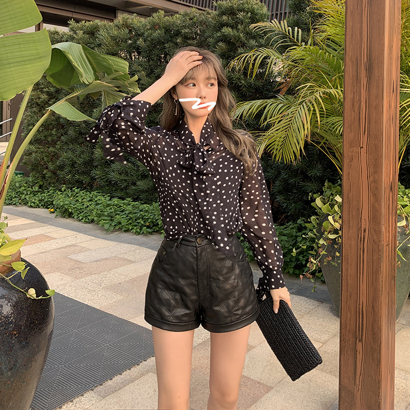 LIN CHAO ZHANG波尔卡复古波点力挺垂顺重工高ji精纺真丝套装女_虎窝淘