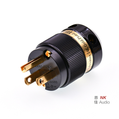 音响专用镀金电源插头IEGO艾果